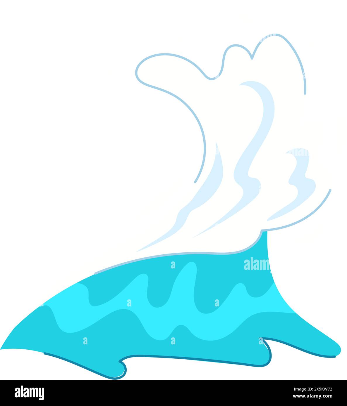splash ocean waves cartoon vector illustration Stock Vector Image & Art ...