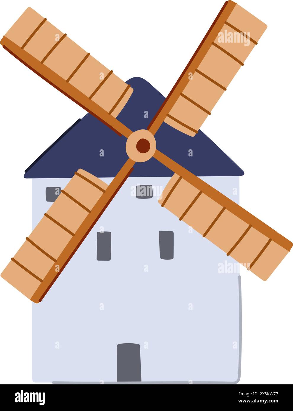 turbine mill farm cartoon vector illustration Stock Vector Image & Art ...