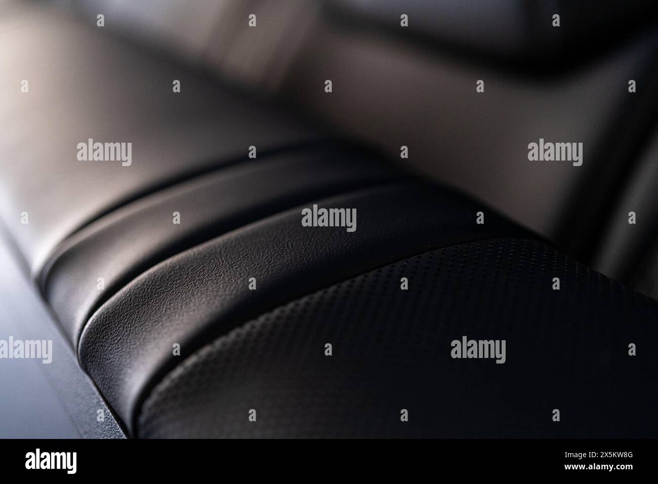 Detailed View of Tesla Cybertruck Luxurious Back Seats Stock Photo - Alamy