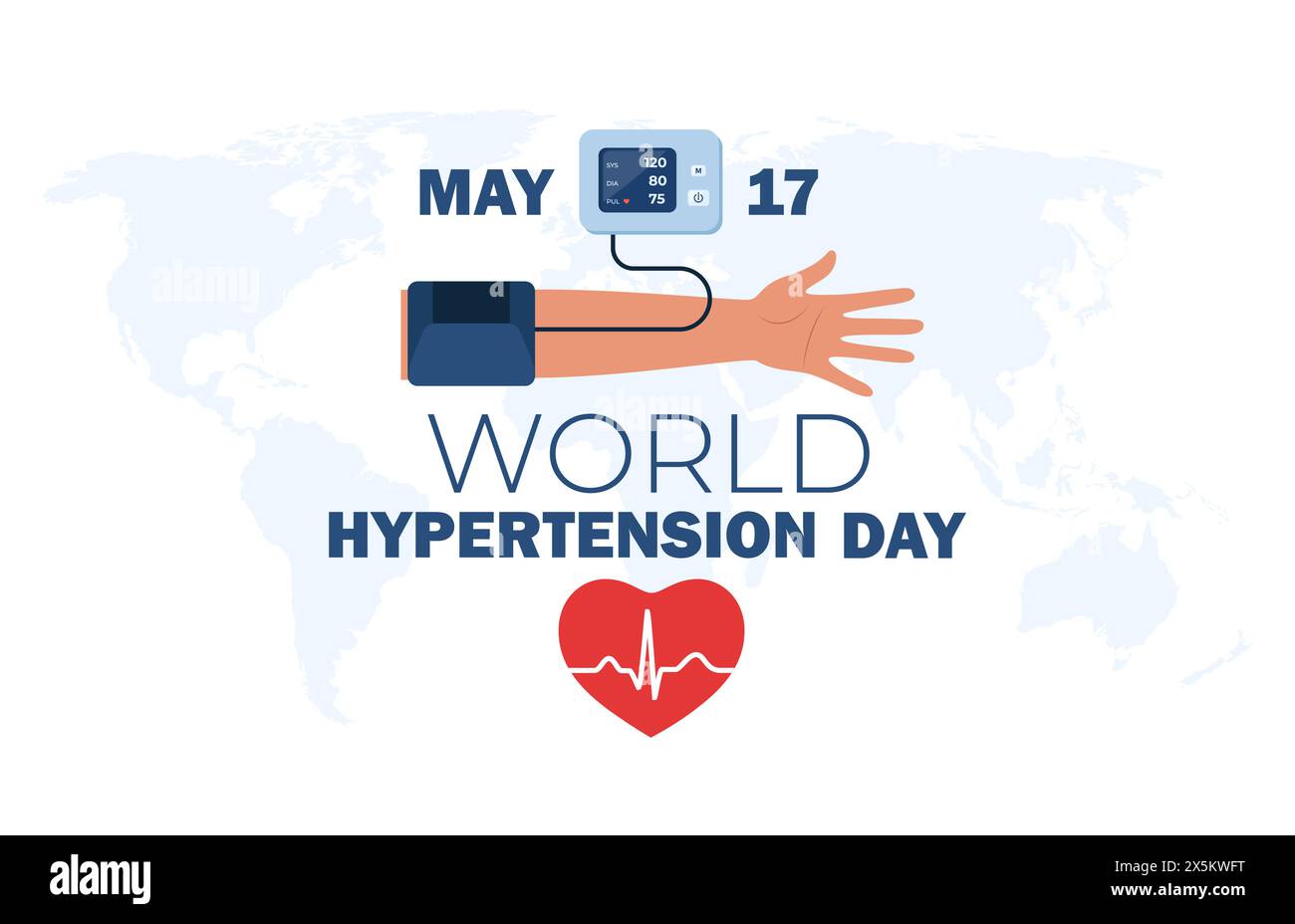 World Hypertension Day Concept. High Blood Pressure awareness ...