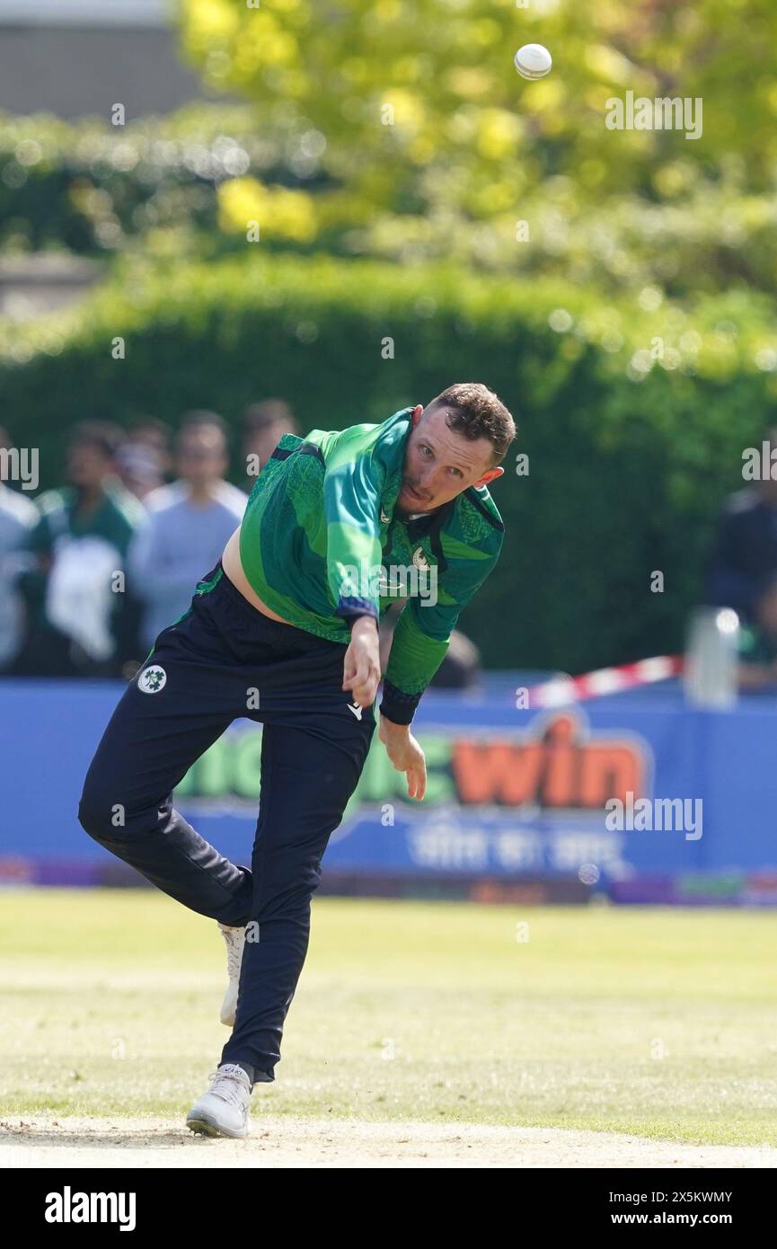 Ireland's Ben White bowling during the first T20 international at ...