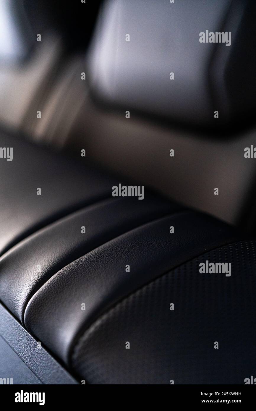 Detailed View of Tesla Cybertruck Luxurious Back Seats Stock Photo - Alamy