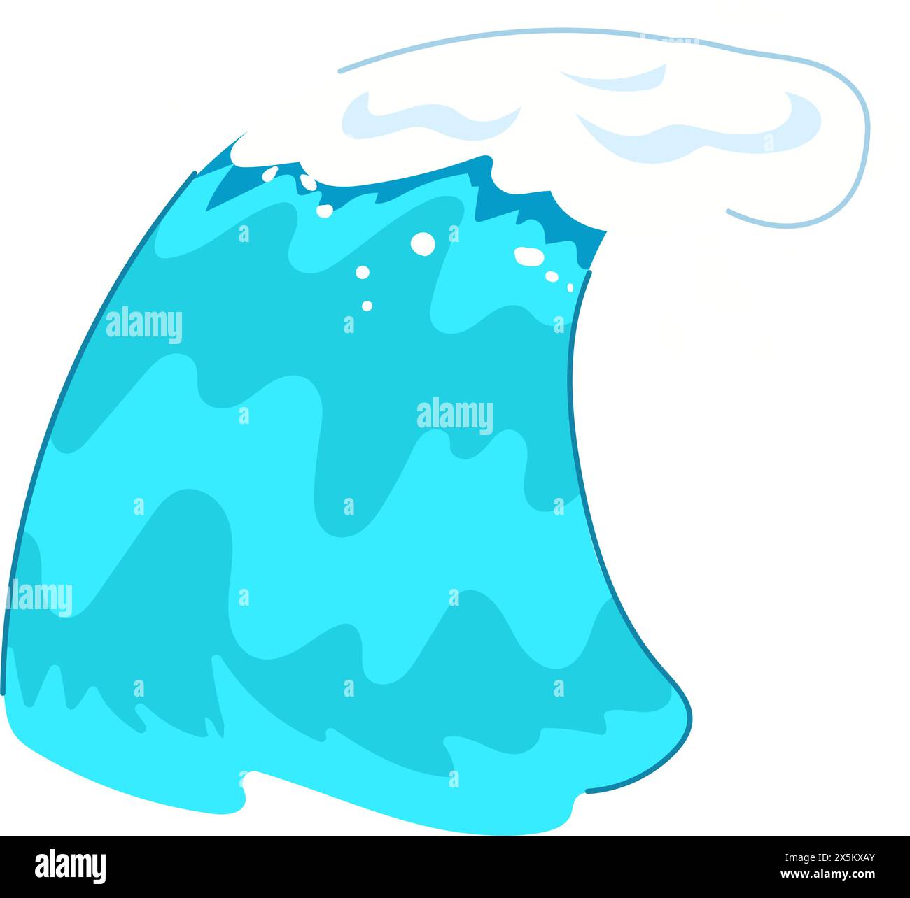 nature ocean waves cartoon vector illustration Stock Vector Image & Art ...