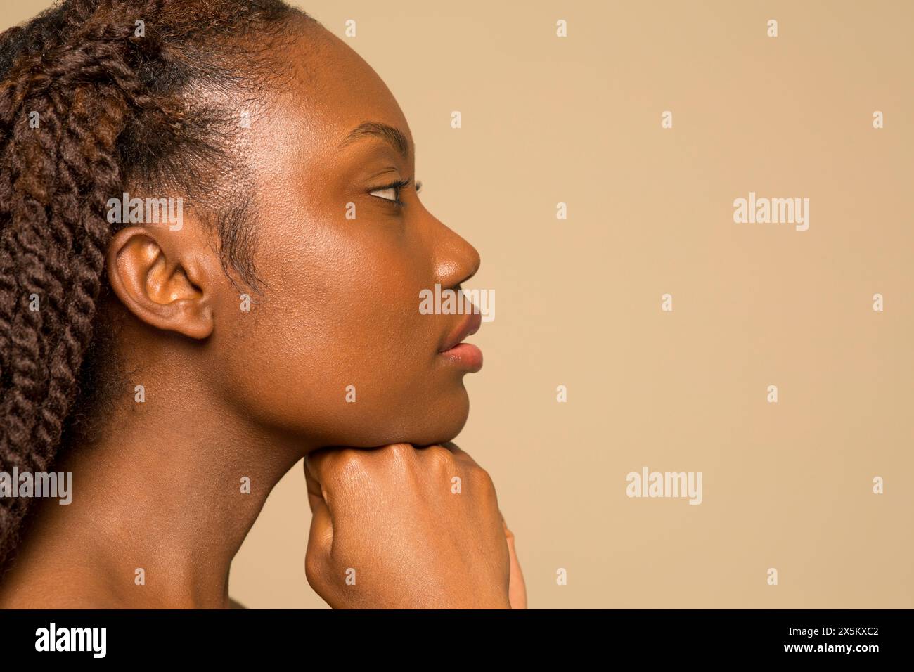 Braids profile hi-res stock photography and images - Alamy