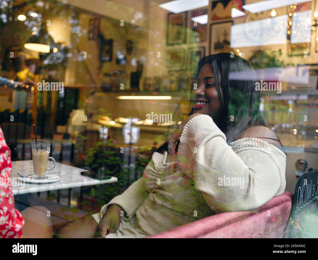 Seen through reflection in hi-res stock photography and images - Alamy