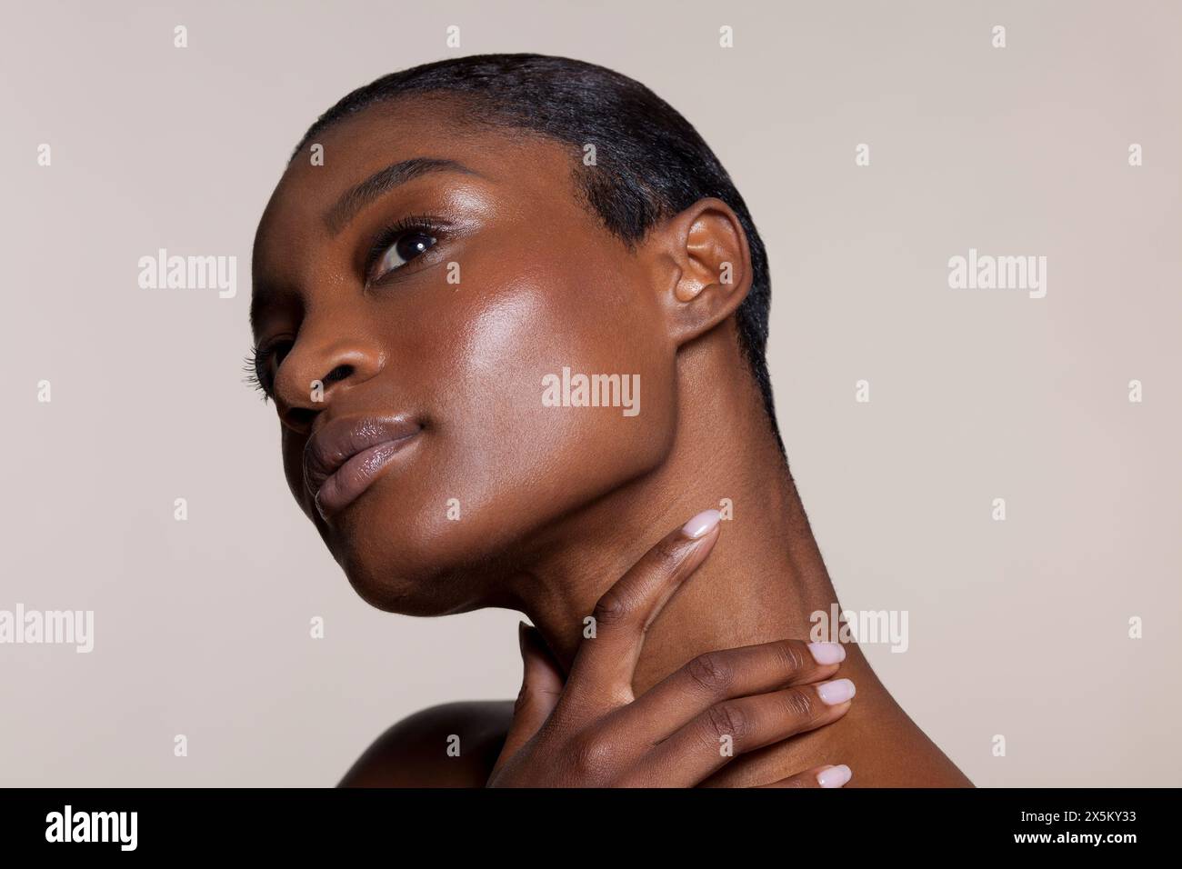 Close up woman neck skin hi-res stock photography and images - Alamy