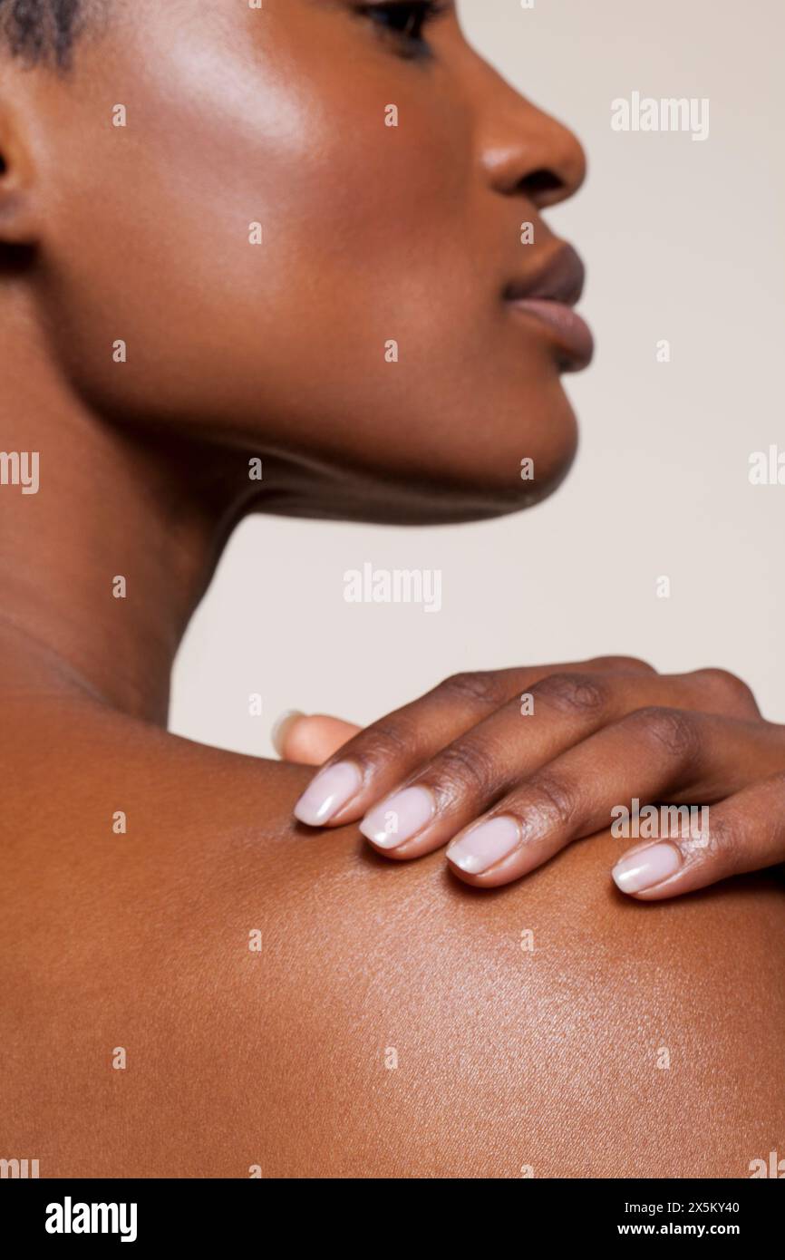 Close up hand shoulder shot hi-res stock photography and images - Alamy
