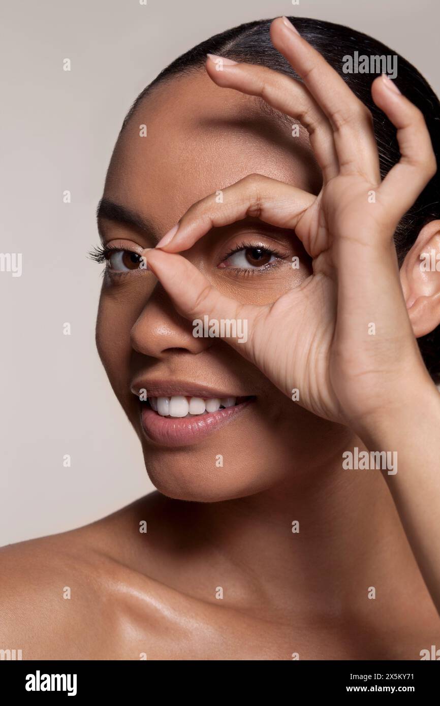 Hand through hair hi-res stock photography and images - Alamy