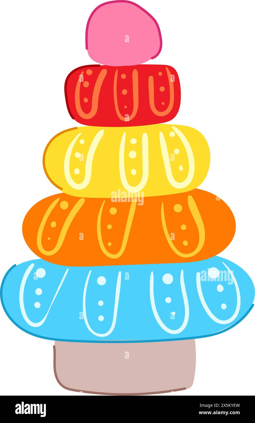 box pyramid toy cartoon vector illustration Stock Vector Image & Art ...