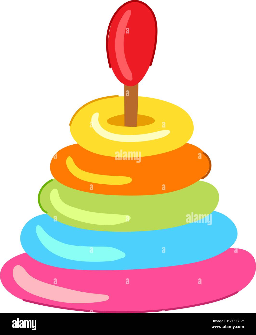 block pyramid toy cartoon vector illustration Stock Vector Image & Art ...