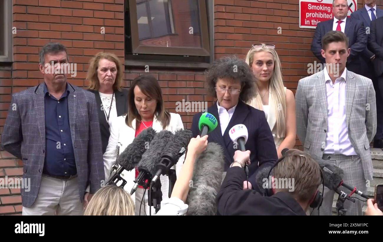 Video grab taken from PA Video of Family Liaison Officer Linzie Holroyd ...