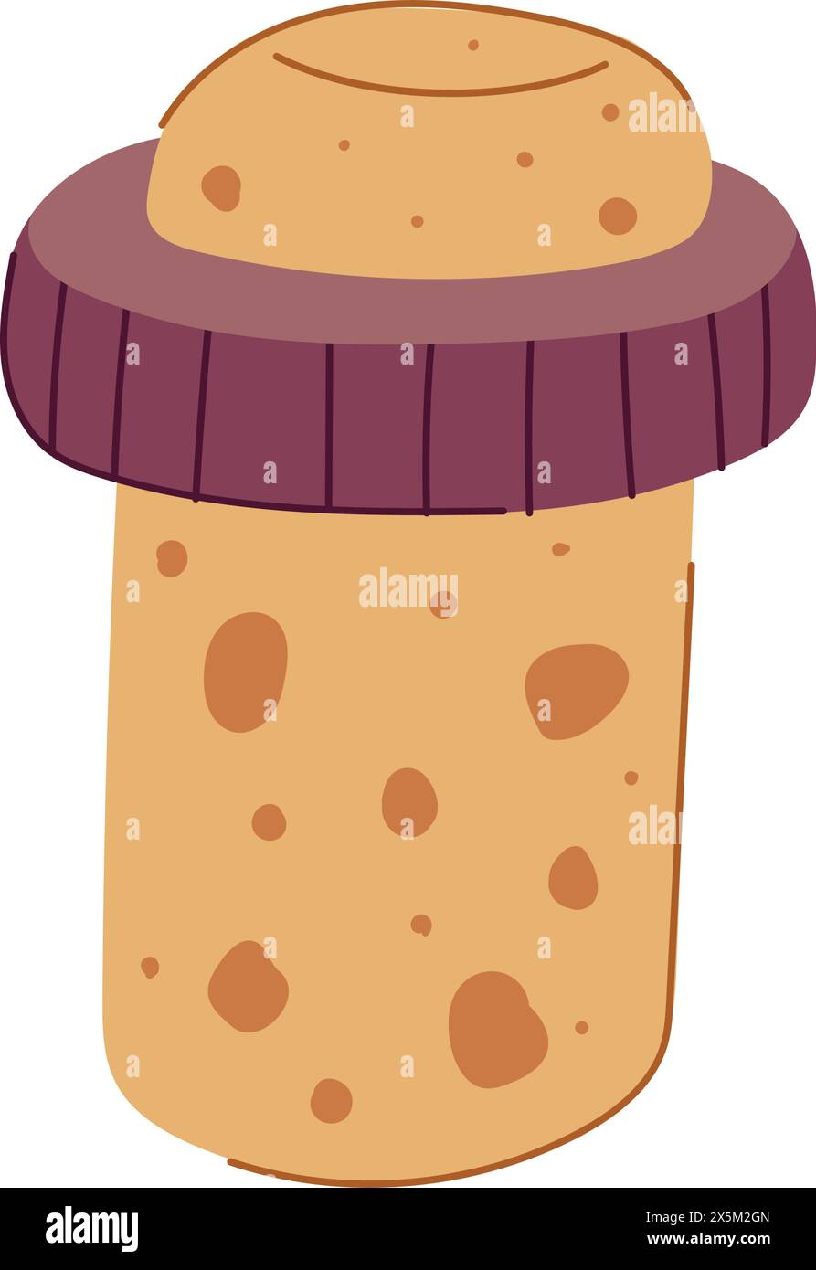 alcohol wine cork bottle cartoon vector illustration Stock Vector Image ...