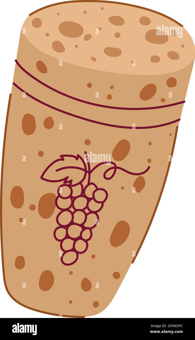 kitchen wine cork bottle cartoon vector illustration Stock Vector Image ...