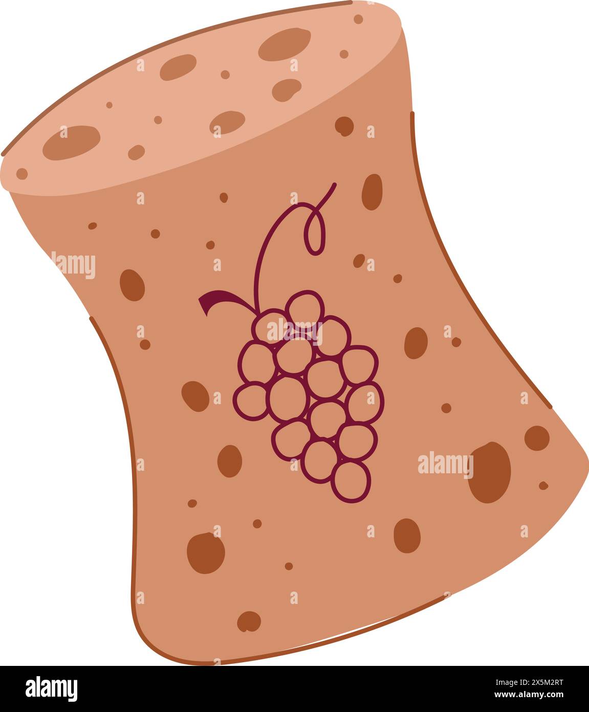 red wine cork bottle cartoon vector illustration Stock Vector Image ...