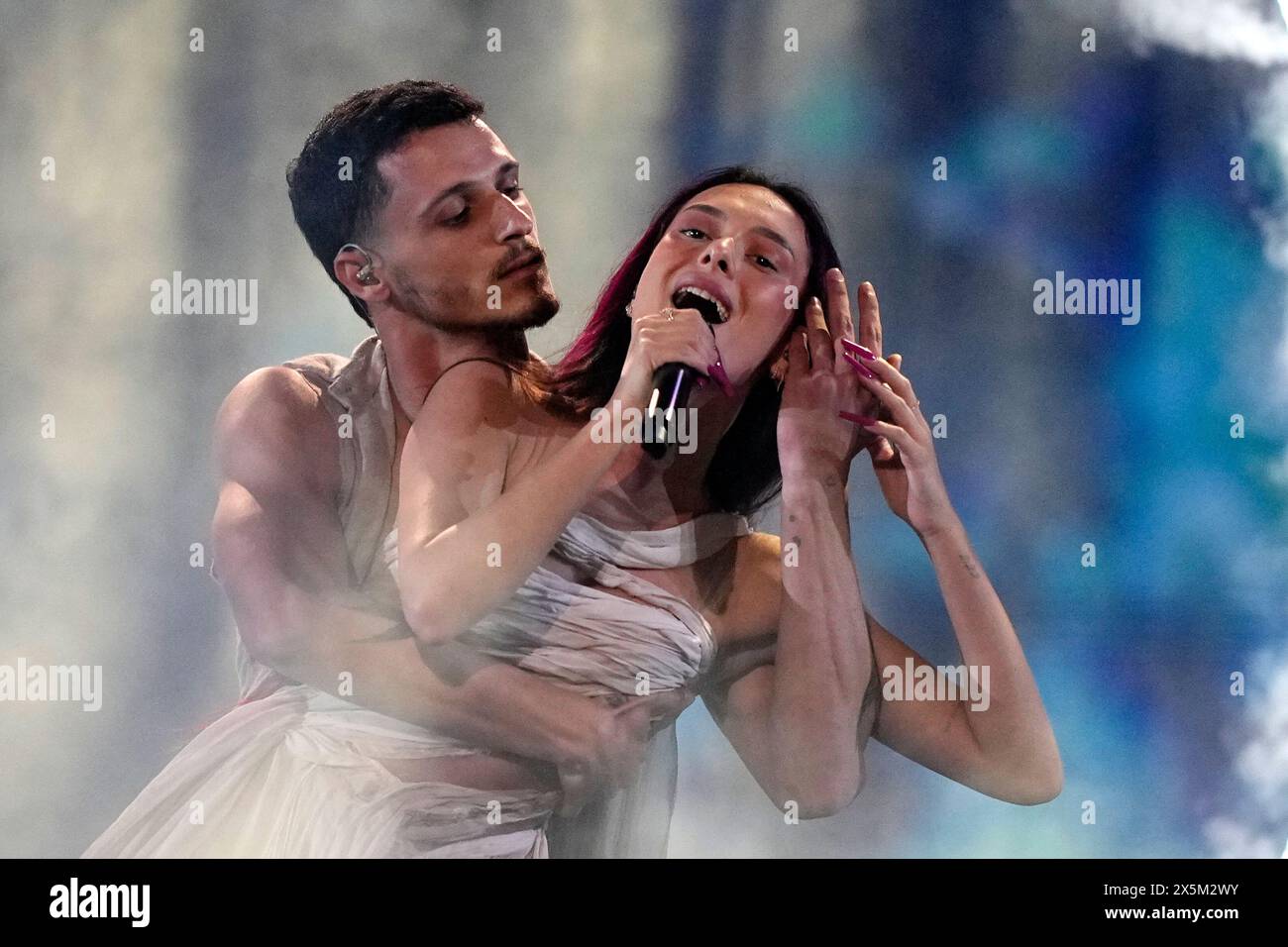 Eden Golan of Israel performing the song Hurricane during the dress ...