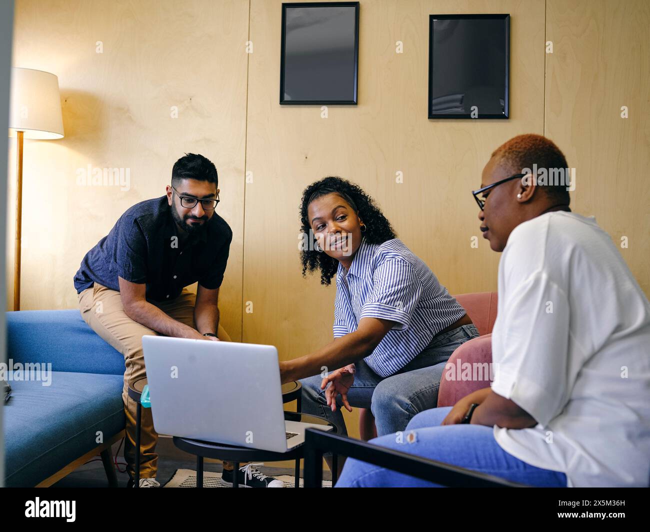 Group coworkers sitting in hi-res stock photography and images - Alamy