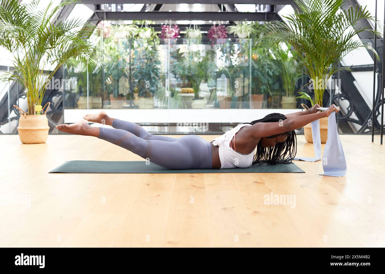 Pilates stretching women resistance hi-res stock photography and images ...