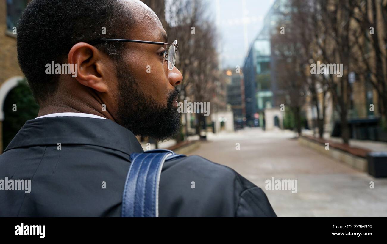 Empty street with man hi-res stock photography and images - Alamy