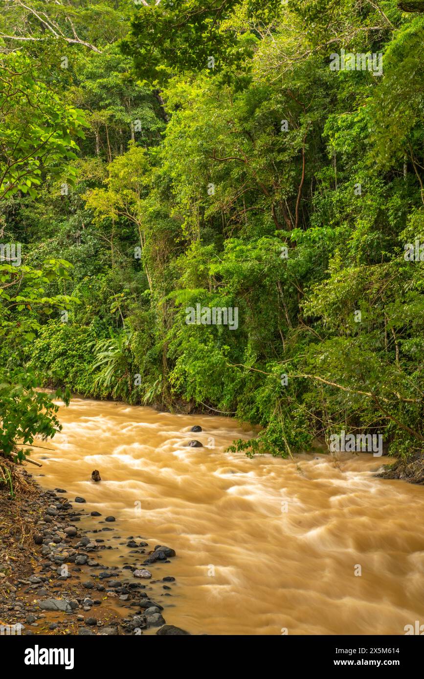 Costa Rica, Parque Nacional Carara. Rio Tarcolitos river rapids Stock ...