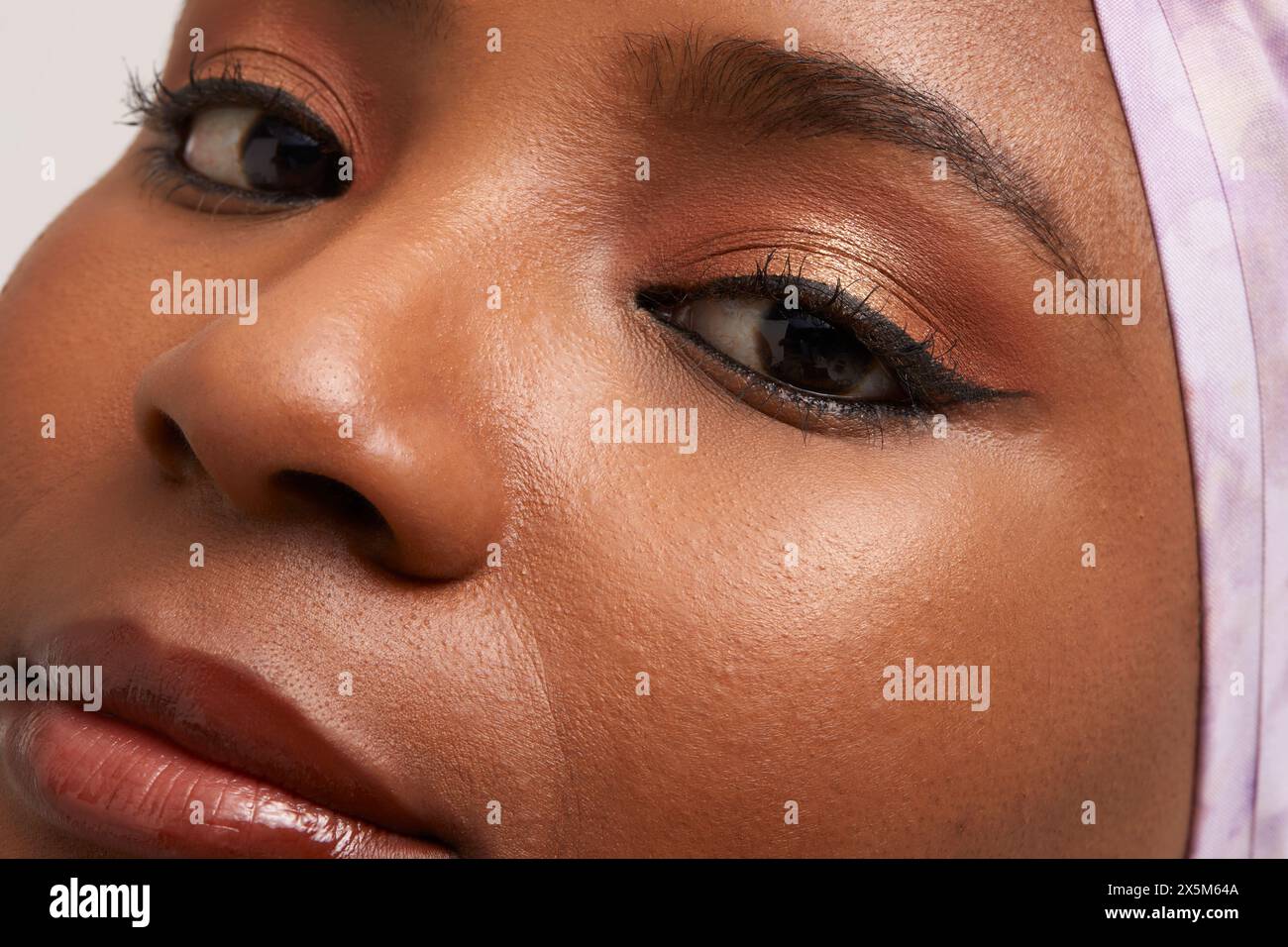 Close-upof womans face Stock Photo - Alamy
