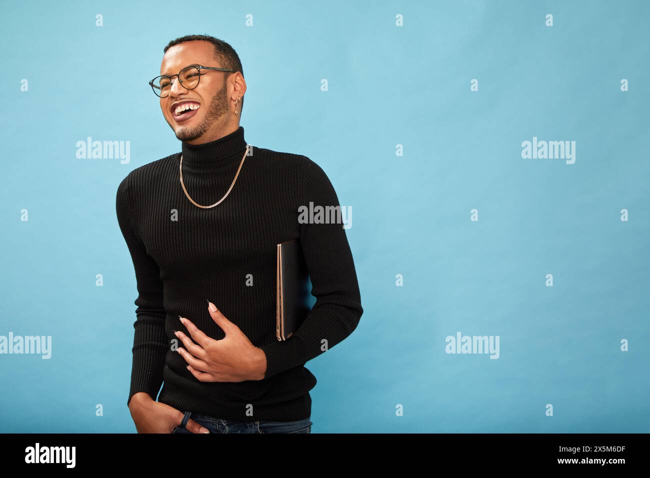 Portrait stylish queer man standing hi-res stock photography and images ...