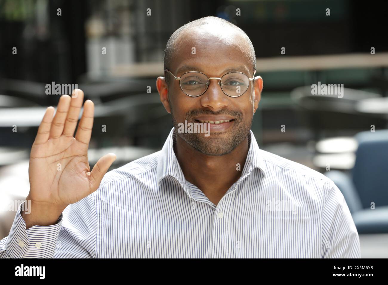 Portrait african businessman smiling camera hi-res stock photography ...