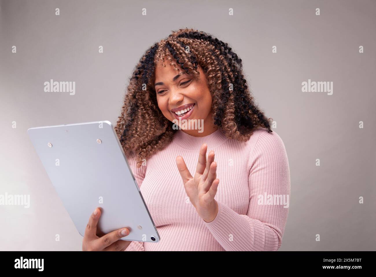 Woman on call using hi-res stock photography and images - Alamy