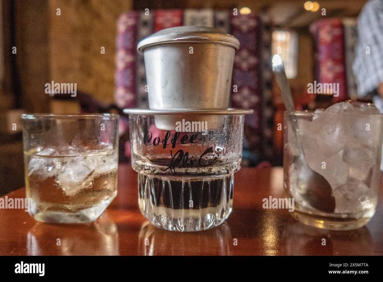 Slow drip Vietnamese coffee, Hanoi, Vietnam Stock Photo - Alamy
