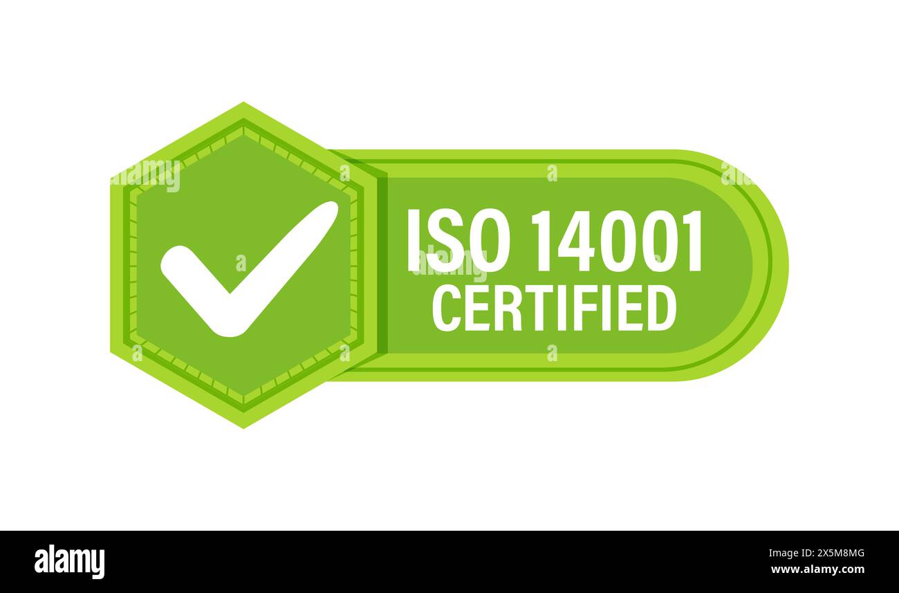 ISO 14001 Quality Management Certification Badge. Vector illustration Stock Vector Image & Art ...