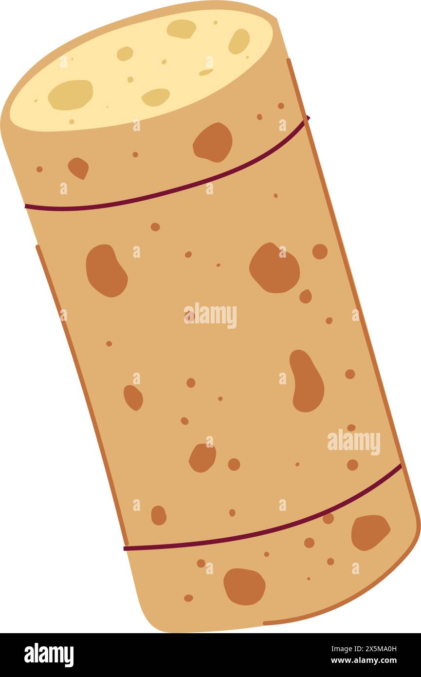 stopper wine cork bottle cartoon vector illustration Stock Vector Image ...