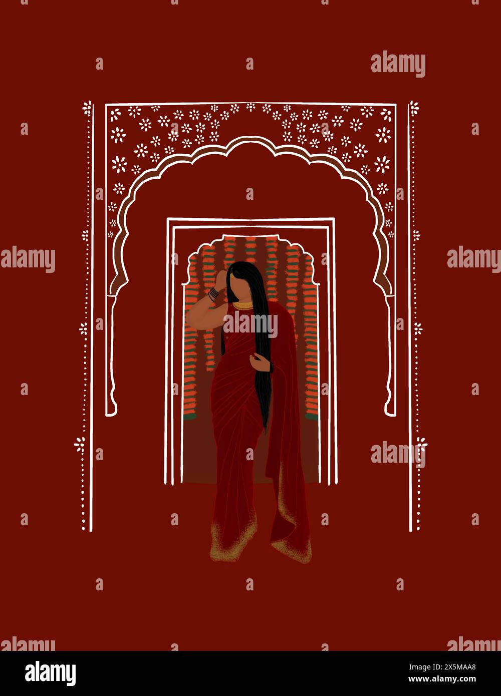 Woman dancing desi dance representing Aries sign Stock Photo - Alamy