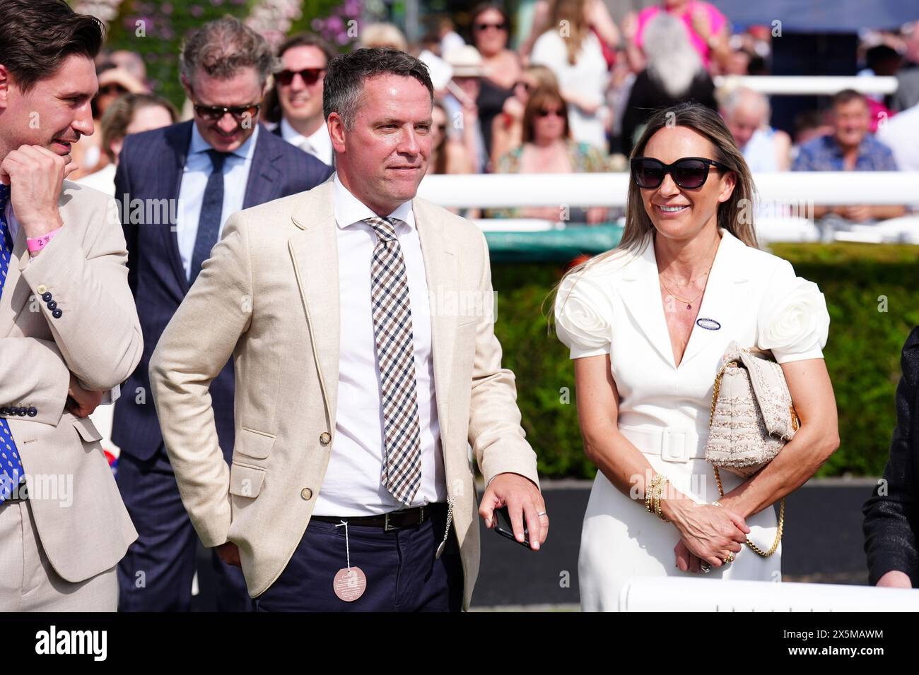 Michael Owen and his wife Louise Bonsall during the Boodles May ...