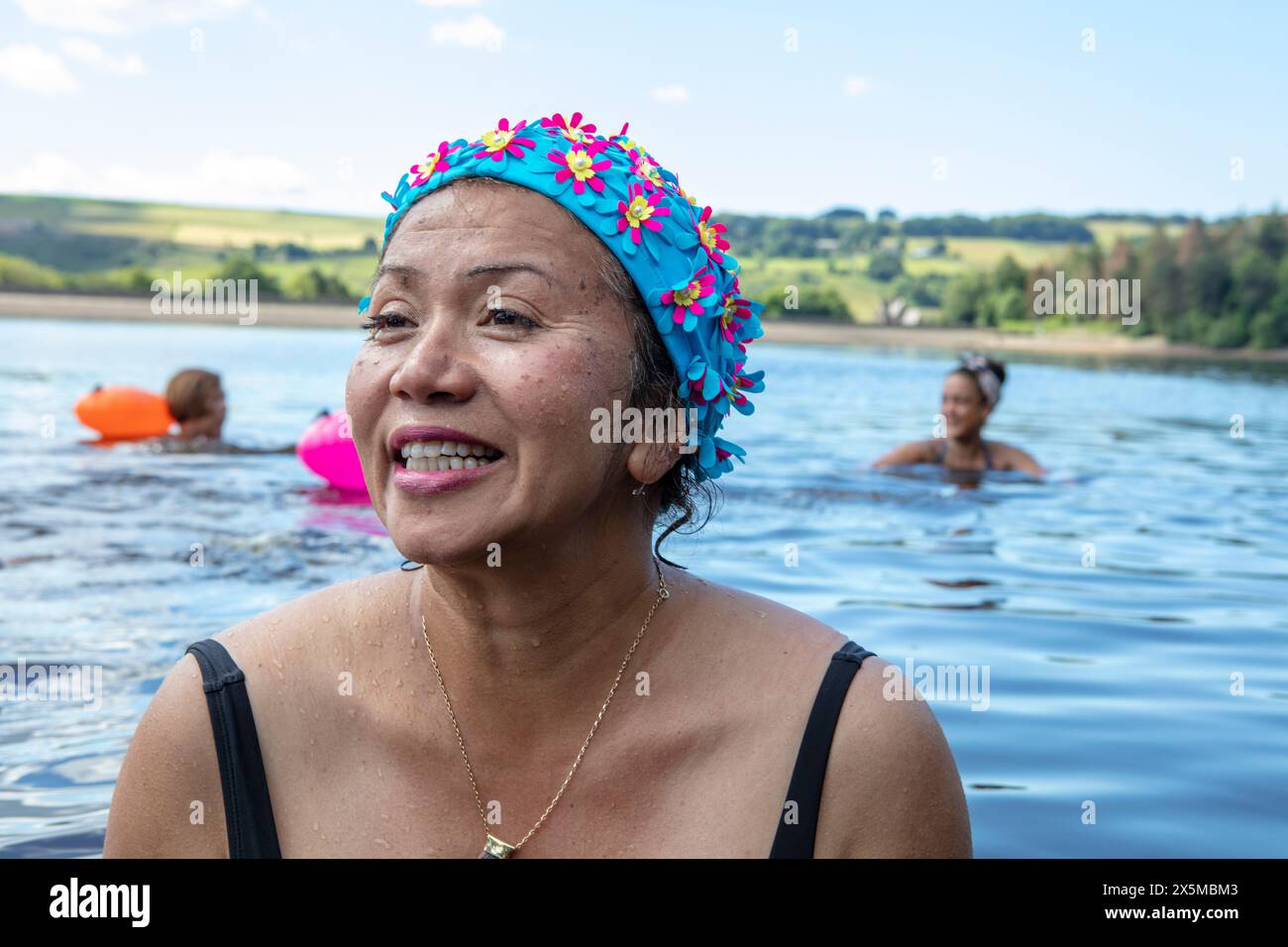 Floral swimming cap hi-res stock photography and images - Alamy
