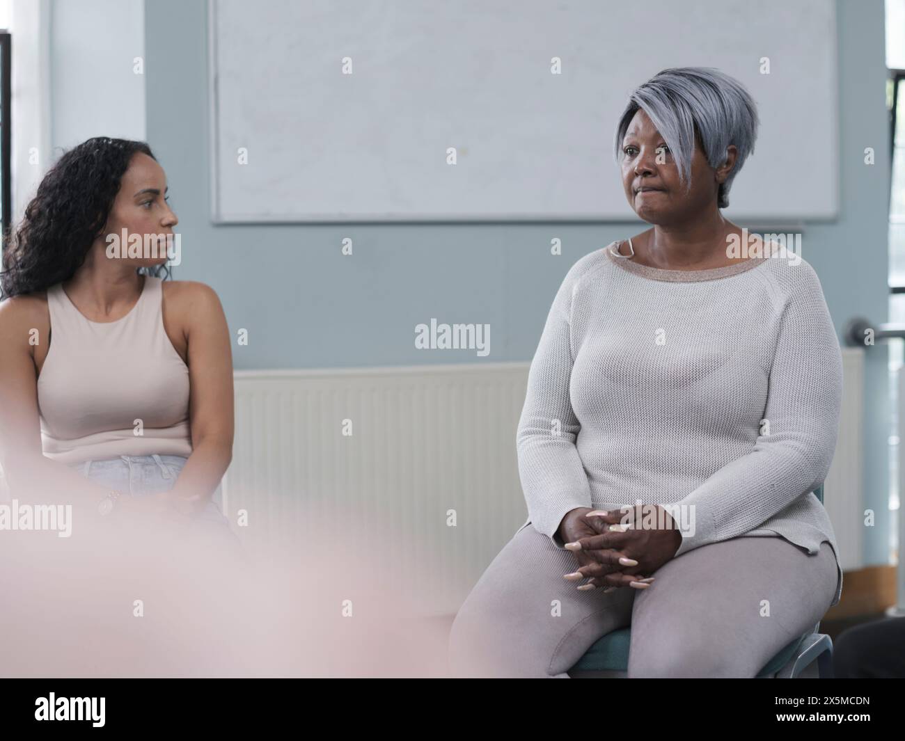People in group therapy session Stock Photo - Alamy