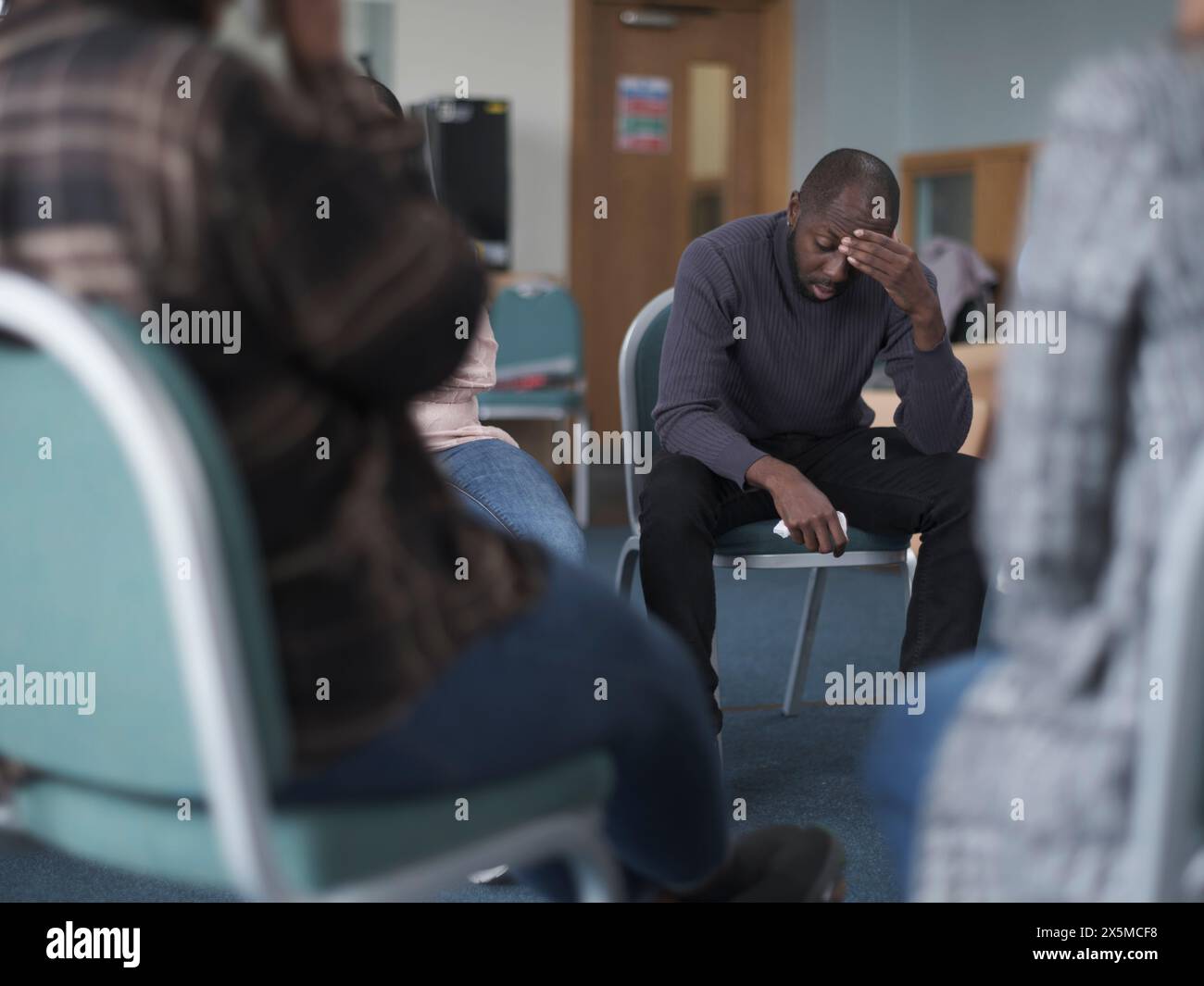 People in group therapy session Stock Photo - Alamy