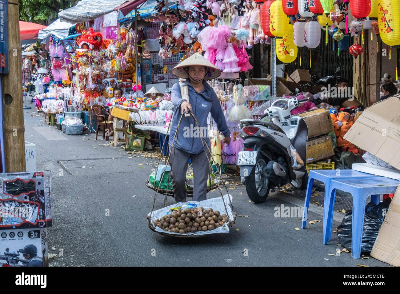Fruit vendor, Hanoi, Vietnam Stock Photo - Alamy