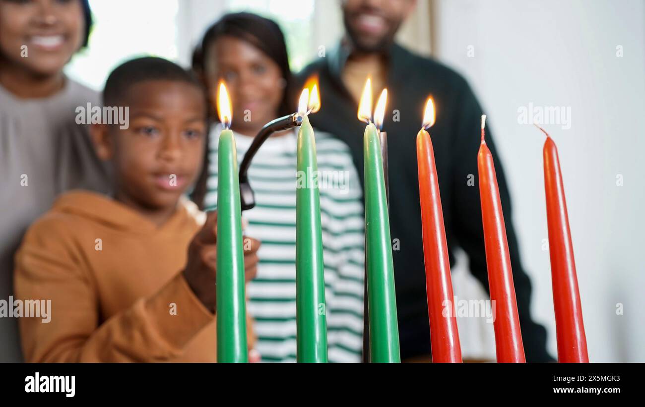 Child lighting kinara hi-res stock photography and images - Alamy