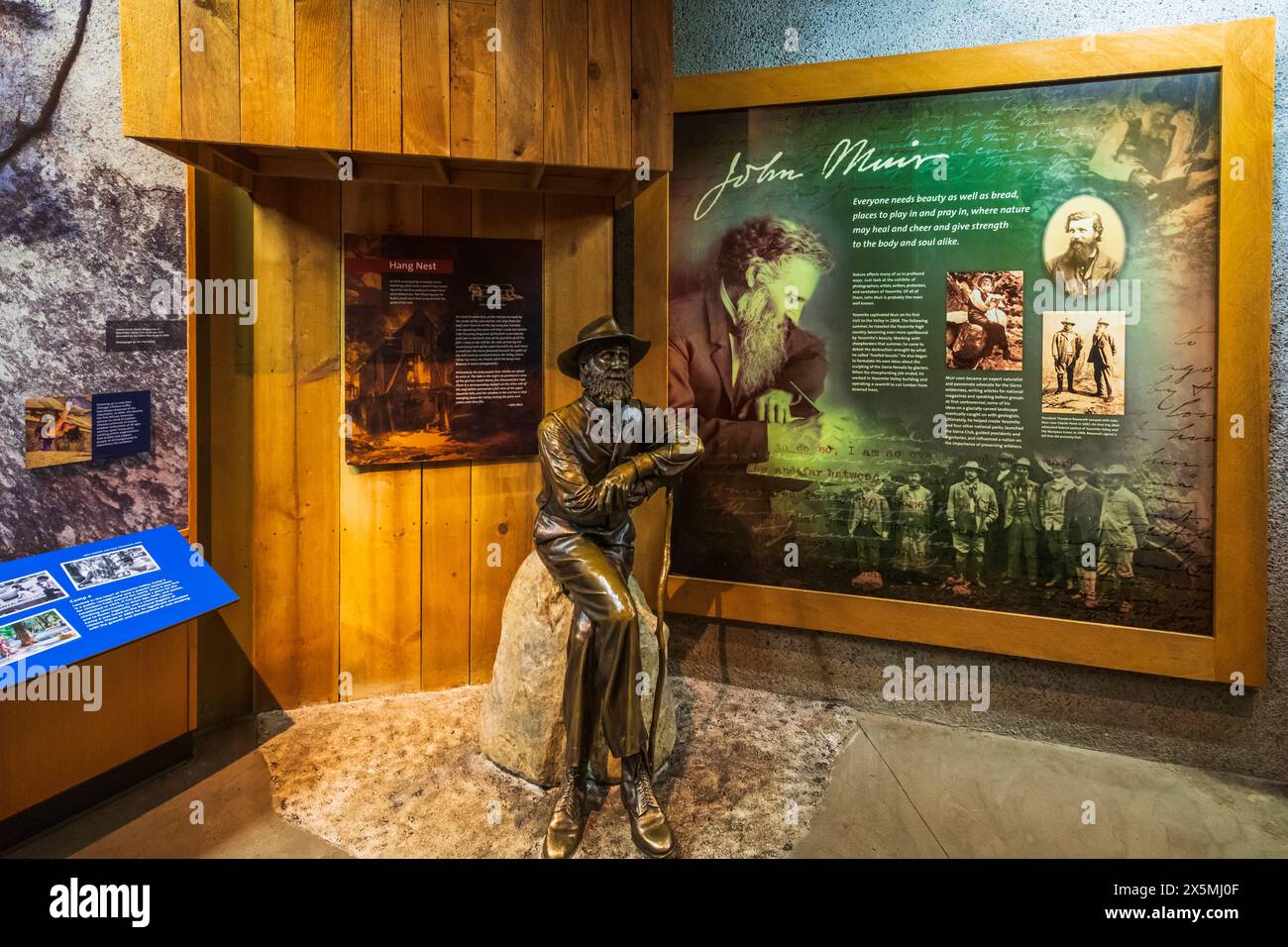 Interpretive display in the visitor center, Yosemite National Park ...