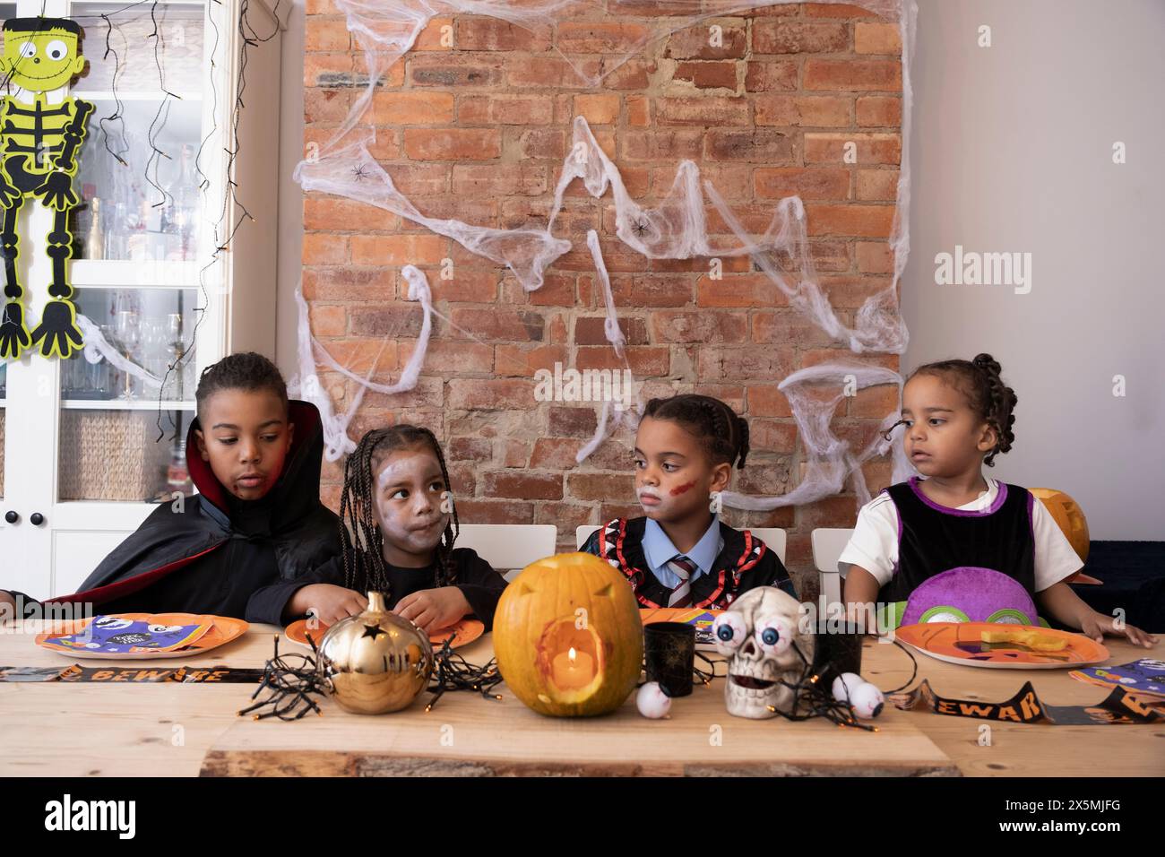 Children at Halloween party Stock Photo - Alamy