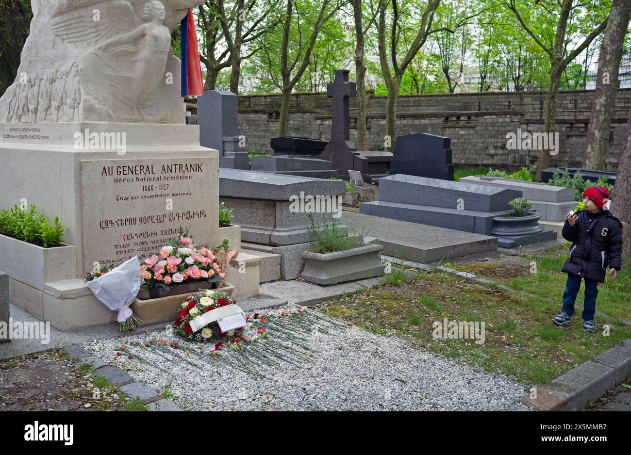The grave of General Antranik in Pere Lachaise Cemetery in Paris ...