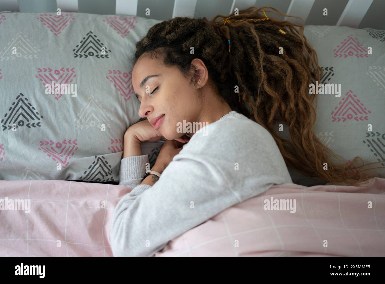 Woman lying down from above hi-res stock photography and images - Alamy