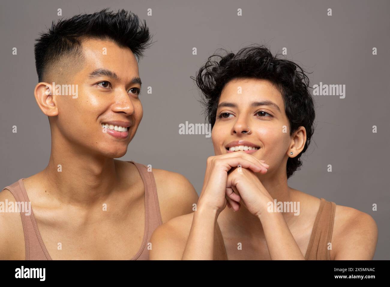 Two androgynous non binary hi-res stock photography and images - Alamy