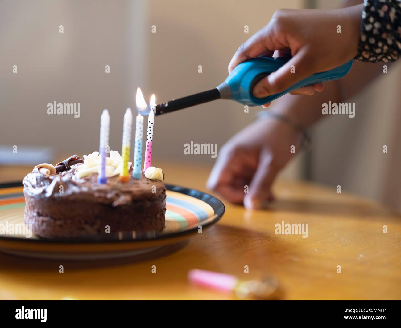 Close up on birthday candle hi-res stock photography and images - Alamy