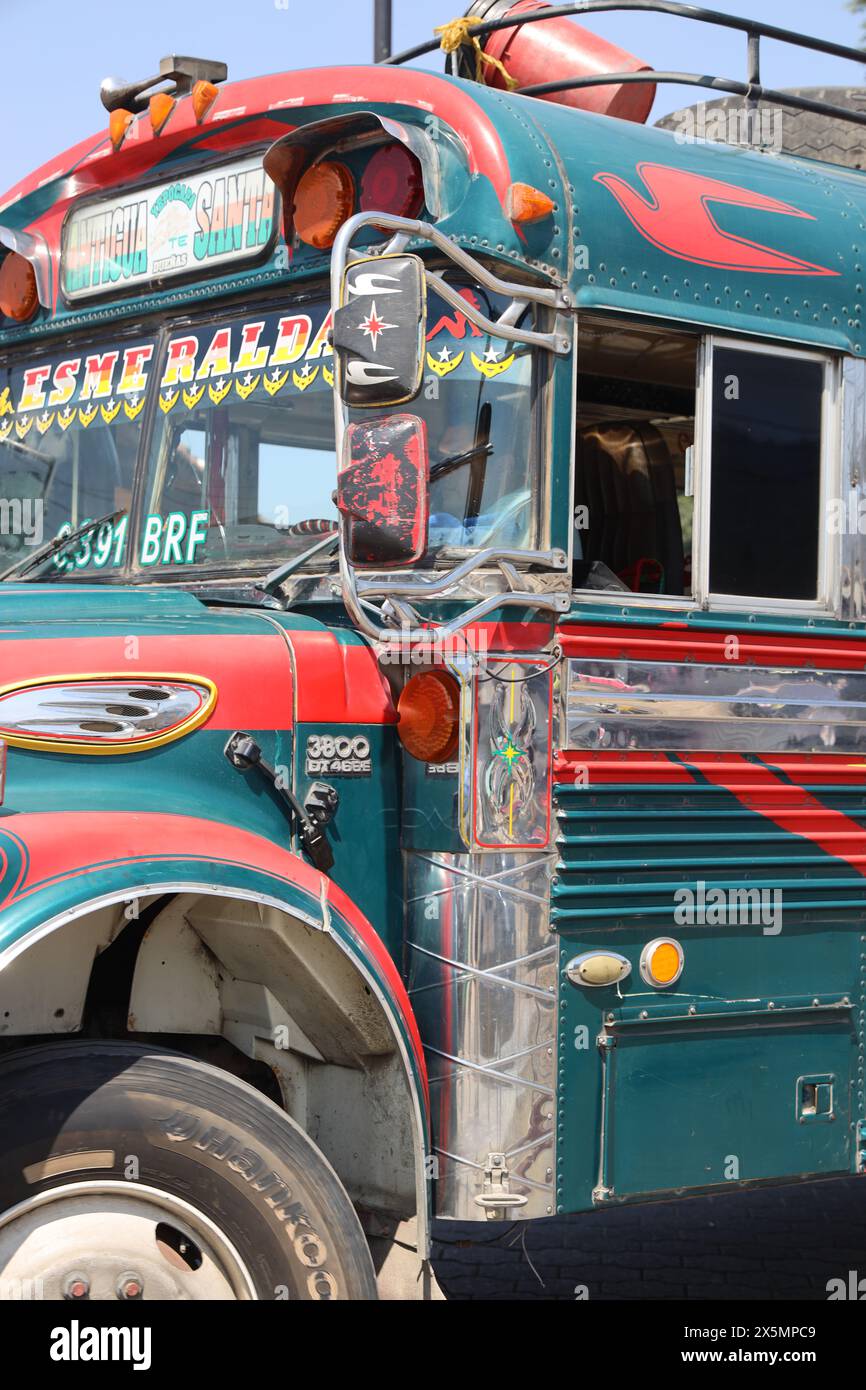 'Chicken Bus'. Antigua, Guatemala. Refurbished retired U.S. school bus ...