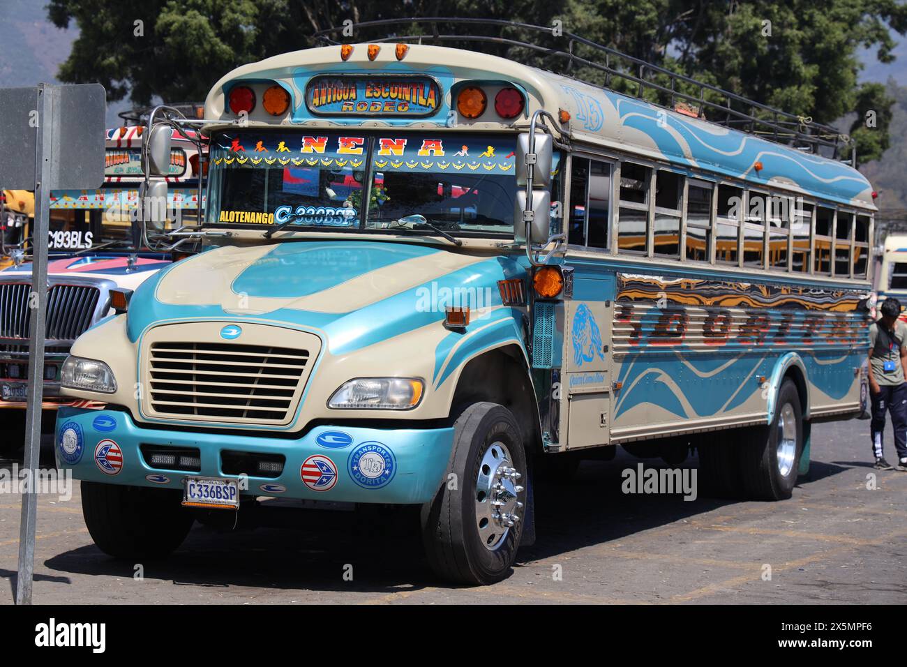 'Chicken Bus'. Antigua, Guatemala. Refurbished retired U.S. school bus ...