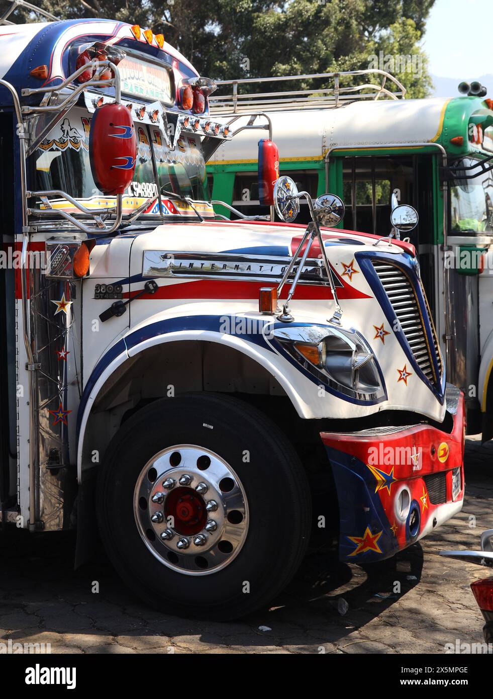 'Chicken Bus'. Antigua, Guatemala. Refurbished retired U.S. school bus ...