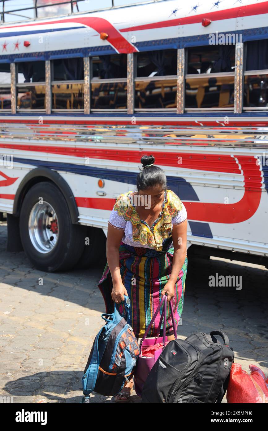 'Chicken Bus'. Antigua, Guatemala. Refurbished retired U.S. school bus ...