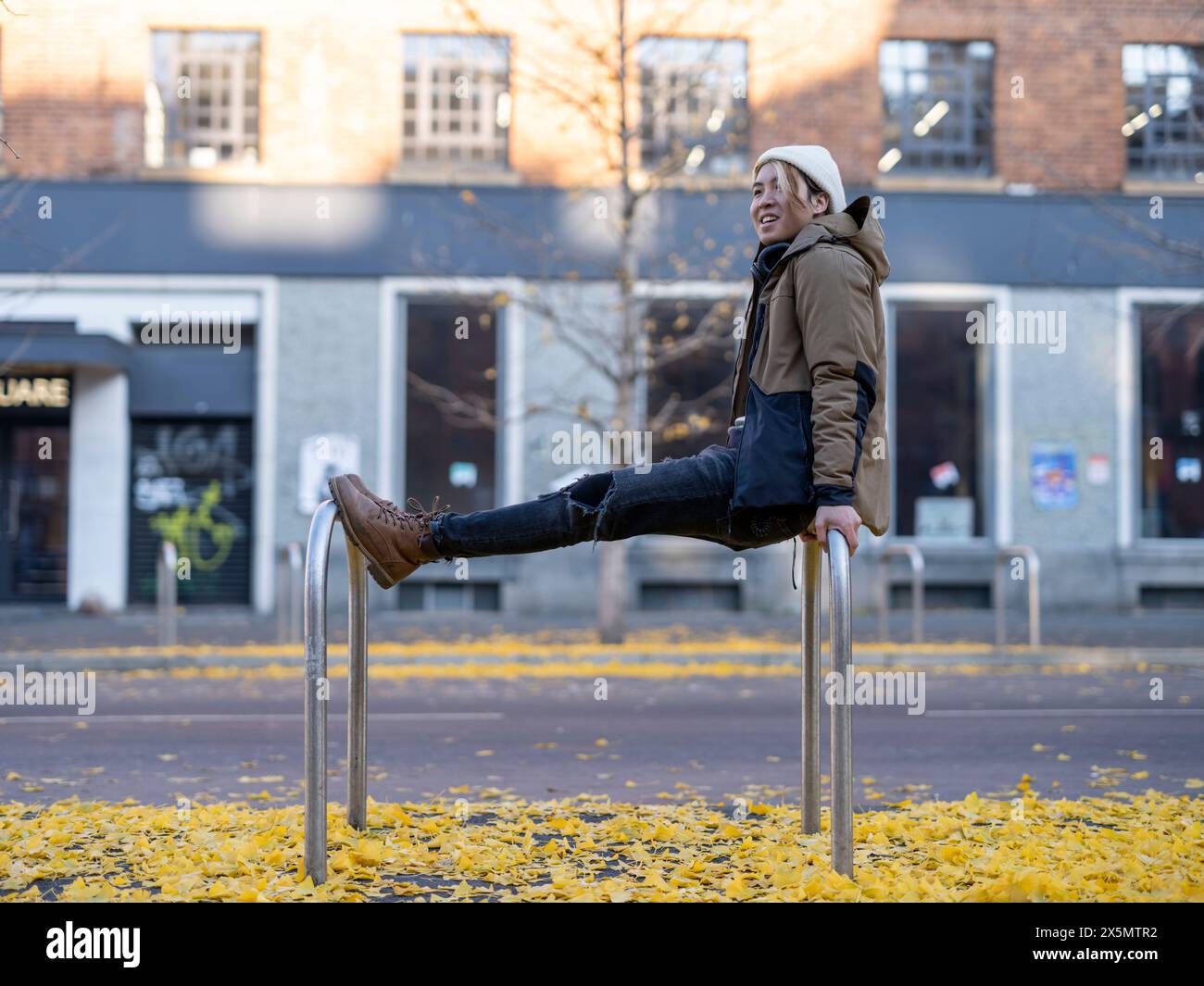 Bicycle on stand in hi-res stock photography and images - Alamy