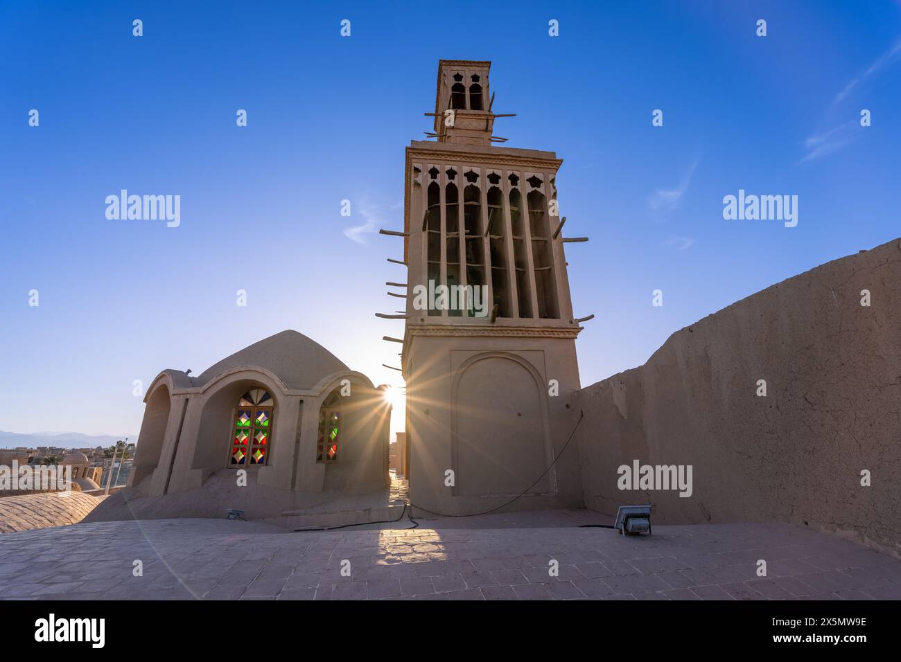 The traditional Wind Tower towers over Yazd's skyline and is a fine ...