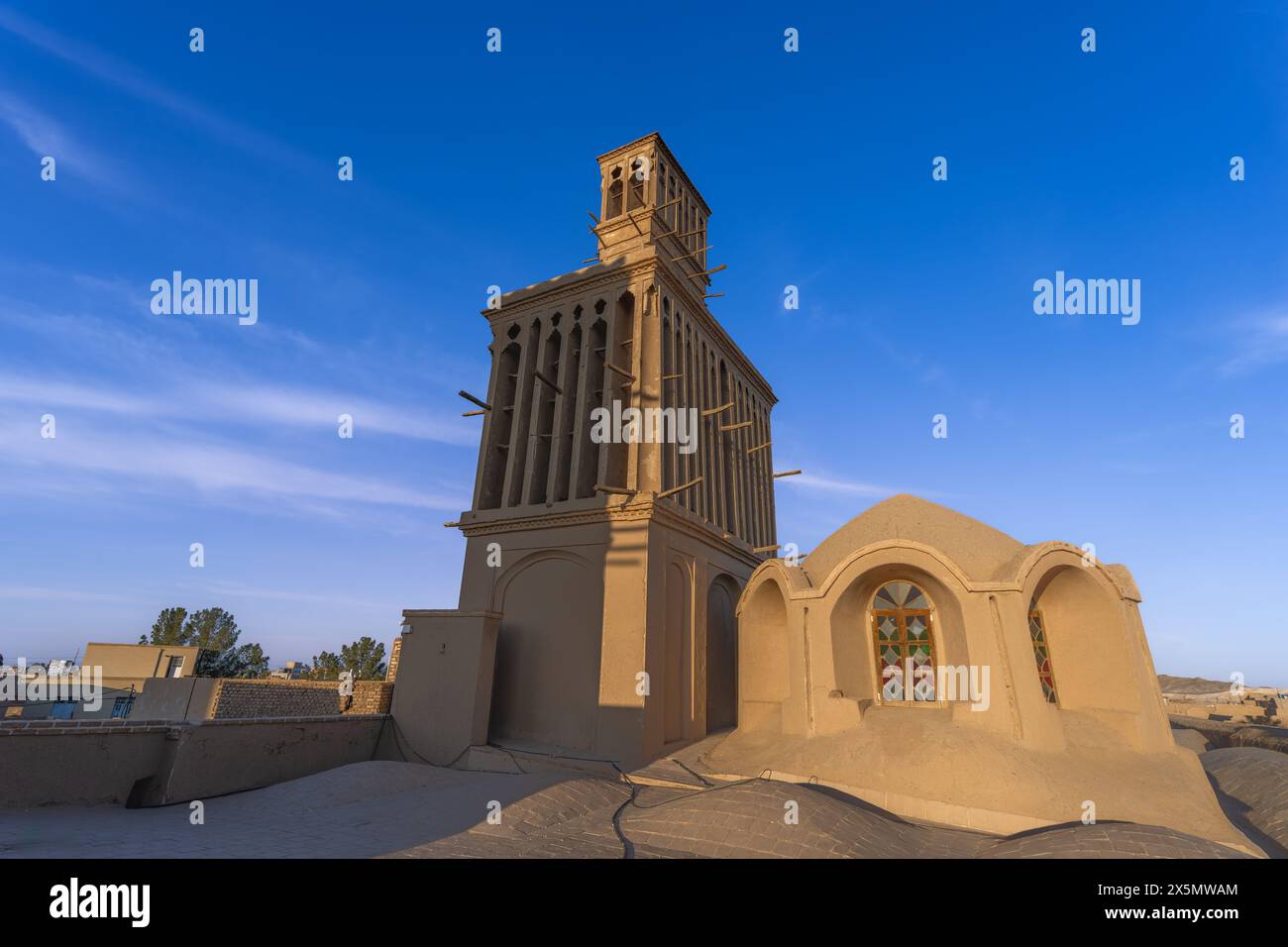 The traditional Wind Tower towers over Yazd's skyline and is a fine ...